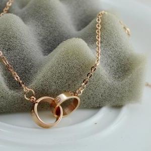 Love Double Ring Necklace Adcabb on Luulla