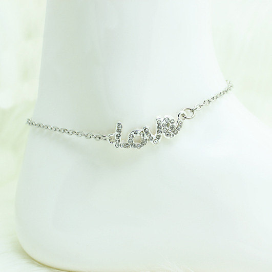 Nt0027 Love Anklet Handmade Alphabet on Luulla